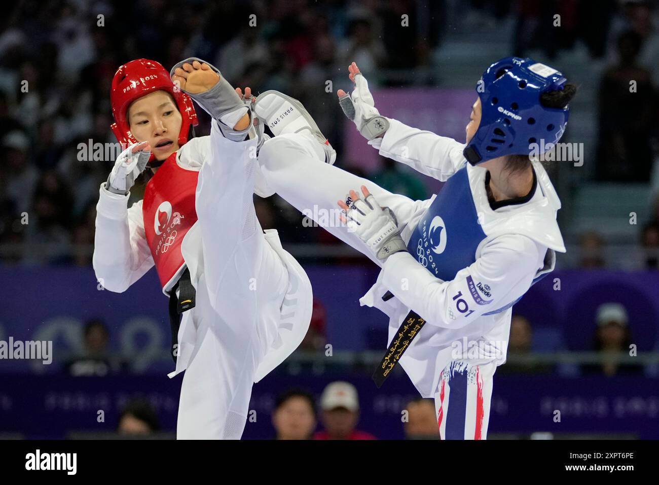Thailand's Panipak Wongpattankit competes with China's Guo Qing in a ...
