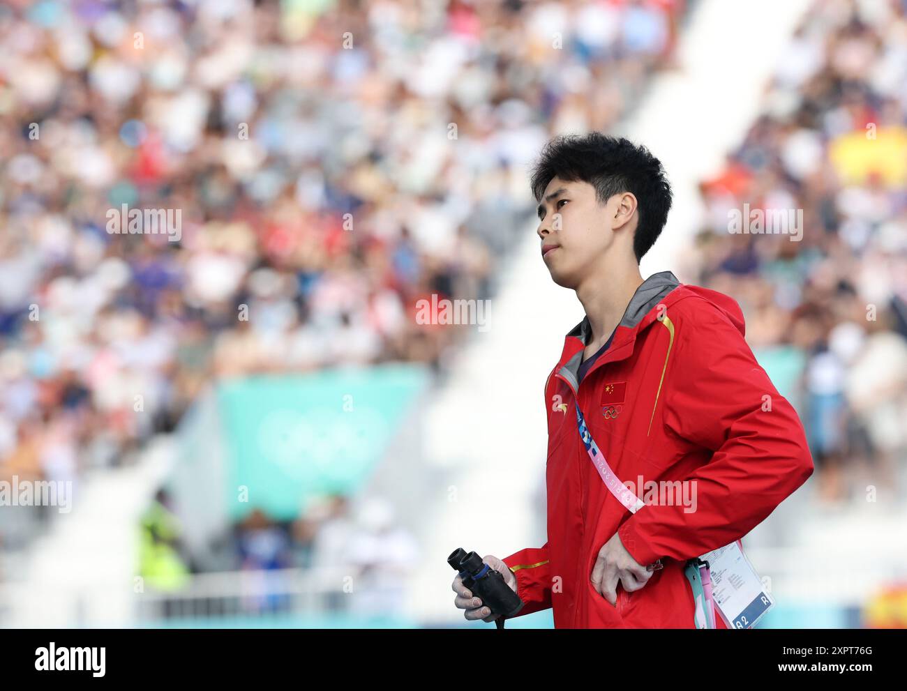 Le Bourget, Paris, France. 7th Aug, 2024. Pan Yufei of China reacts ...