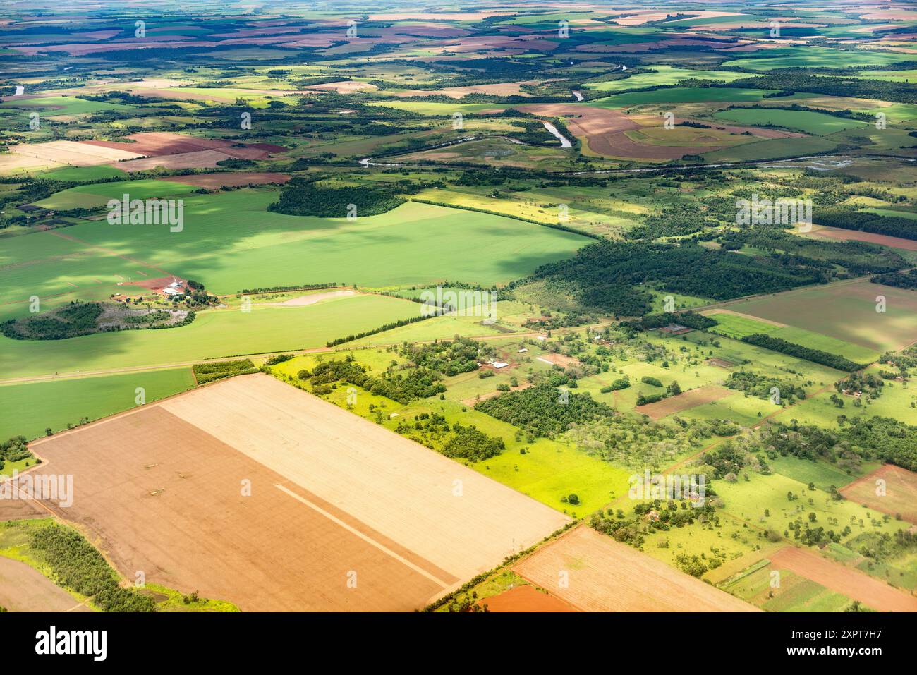 Aerial view of farms in Paraguay Stock Photo - Alamy