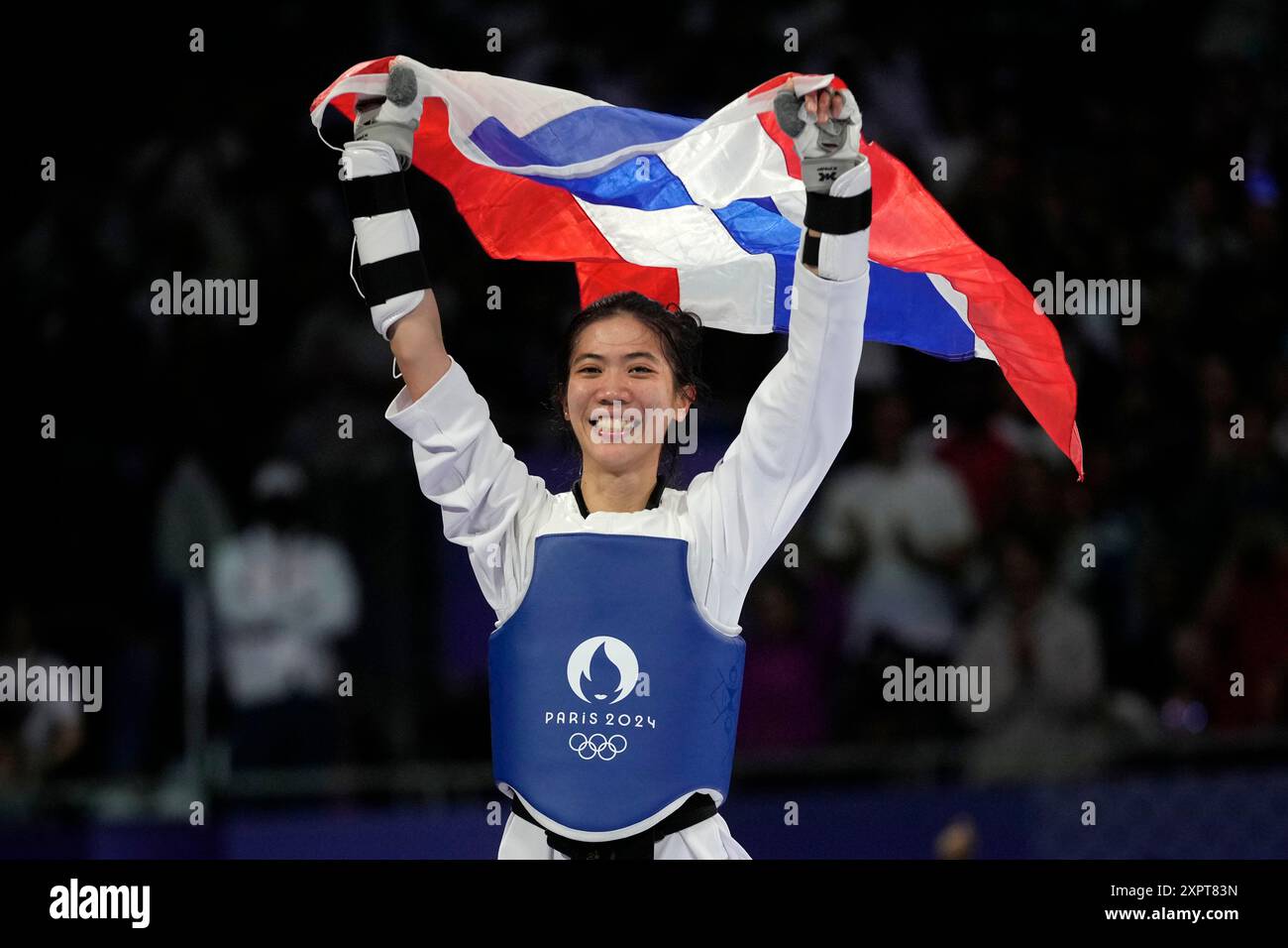 Thailand's Panipak Wongpattankit celebrates after winning a women's ...