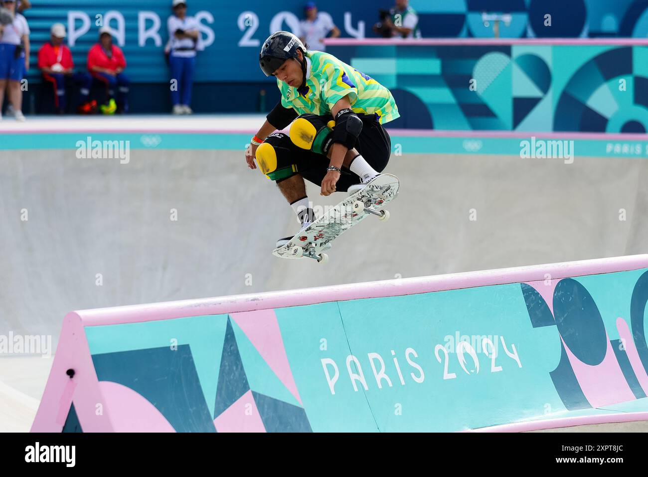 Paris, France, 7 August, 2024. Augusto Akio of Brazil in action during ...