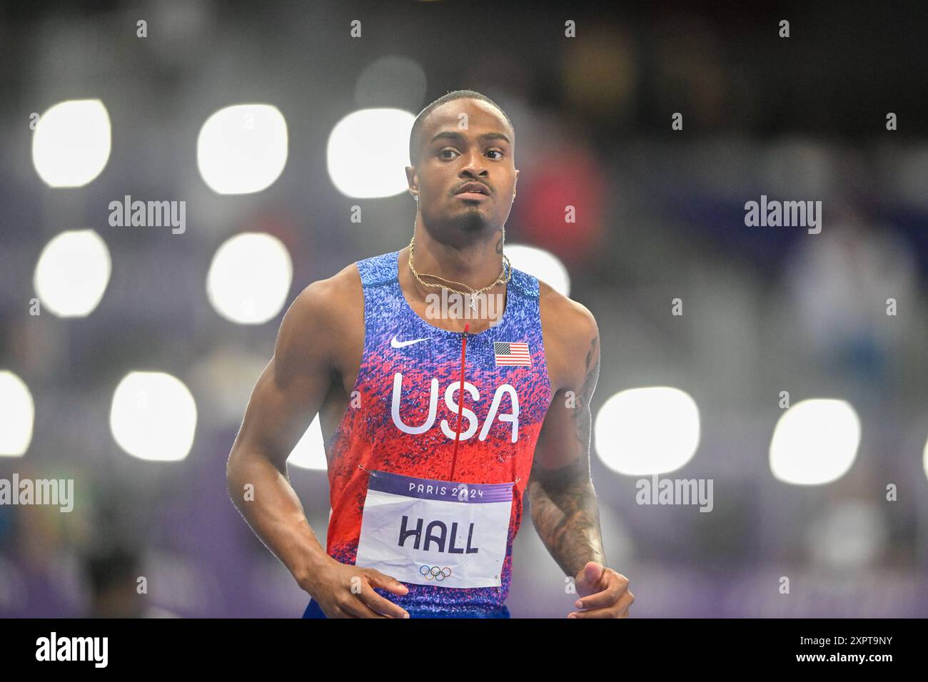 Paris, France. 07th Aug, 2024. PARIS, FRANCE - AUGUST 7: Quincy Hall of ...