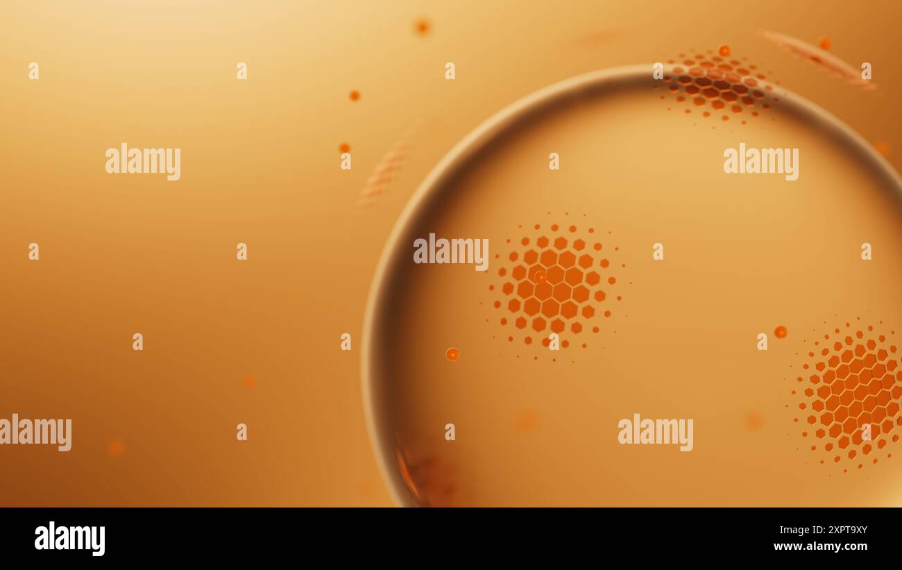 Cyber shield protection from infection. Orange power field concept ...