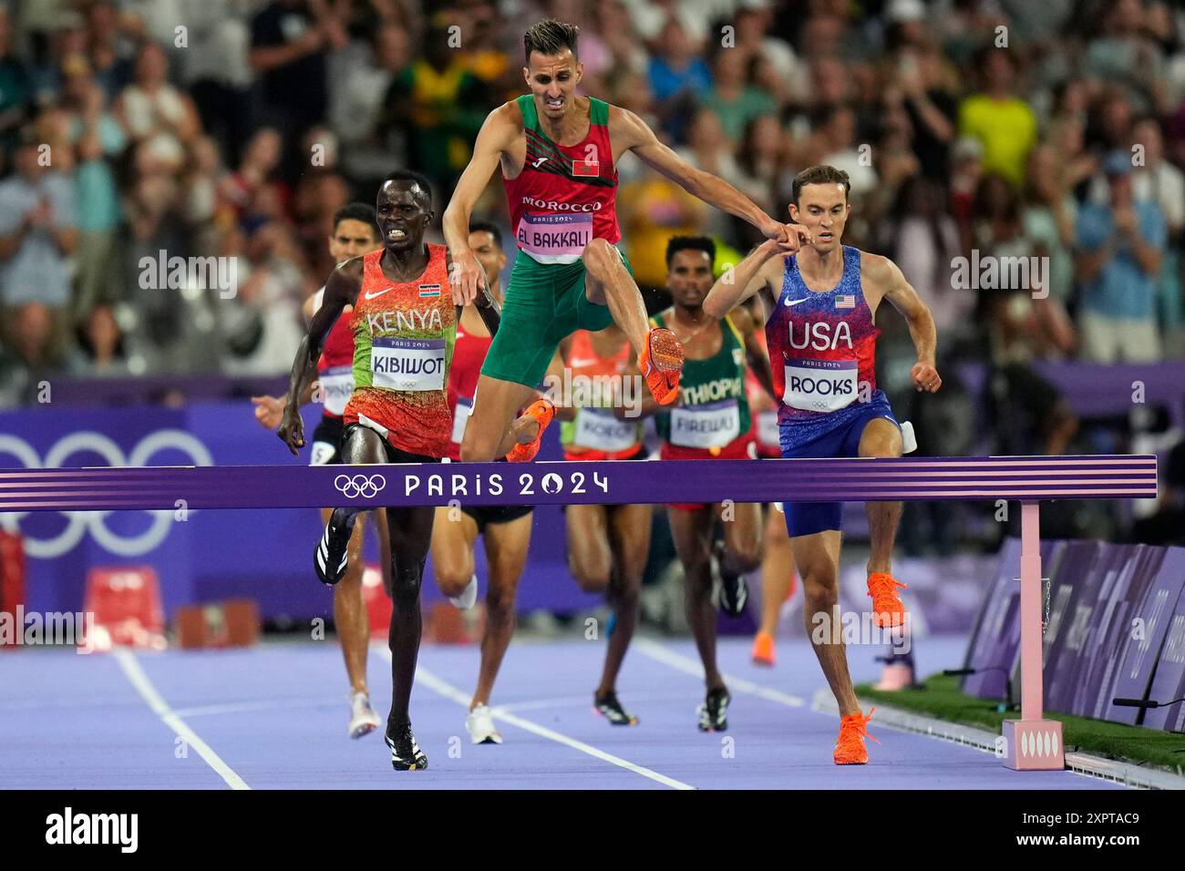 Soufiane El Bakkali, of Morocco, competes in the men's 3000-meter ...