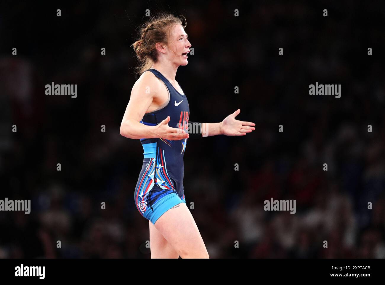 USA's Sarah Hildebrandt during the Women's Freestyle 50kg Final at ...