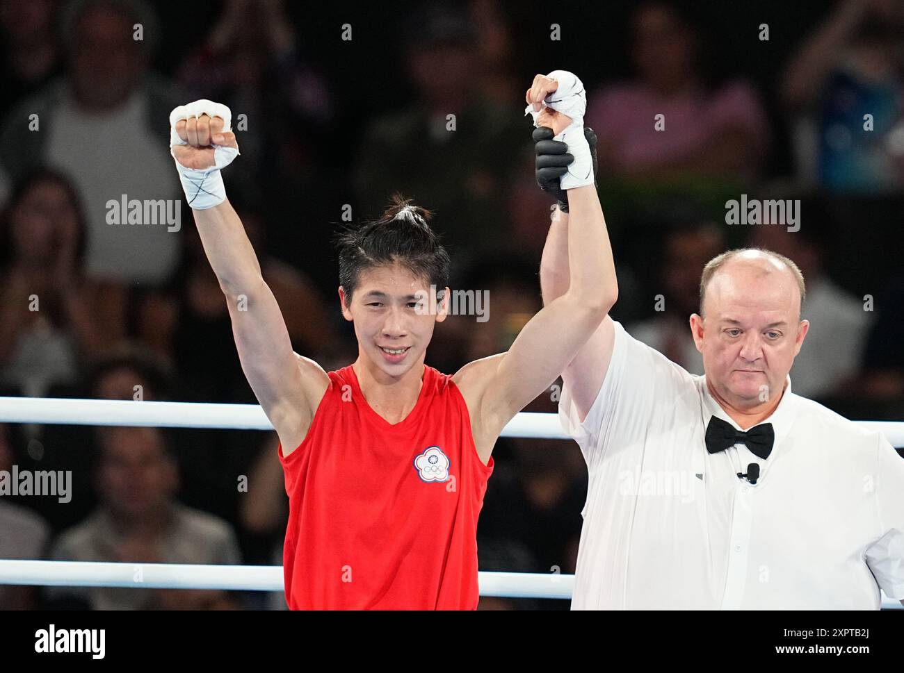 August 06 2024: Yu Ting Lin (Chinese Taipei) during her Women's 57kg ...