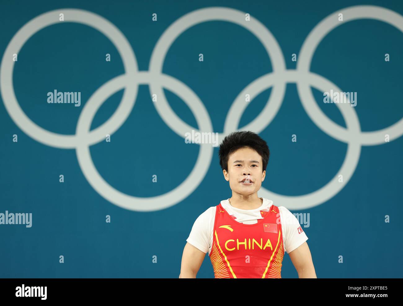 Paris, France. 7th Aug, 2024. Hou Zhihui of China competes during the ...