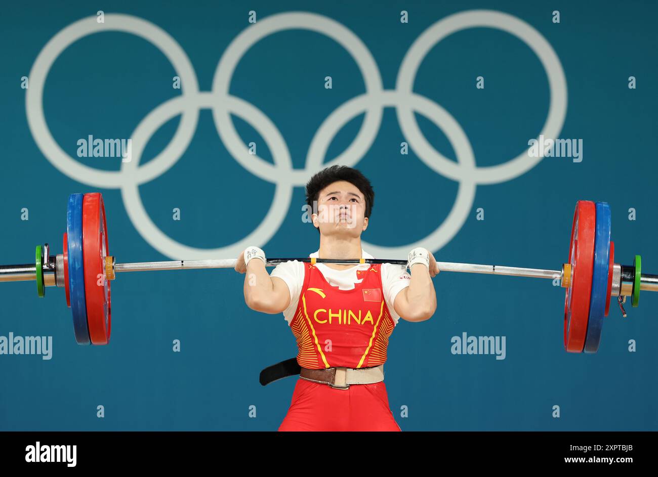 Paris, France. 7th Aug, 2024. Hou Zhihui of China competes during the ...