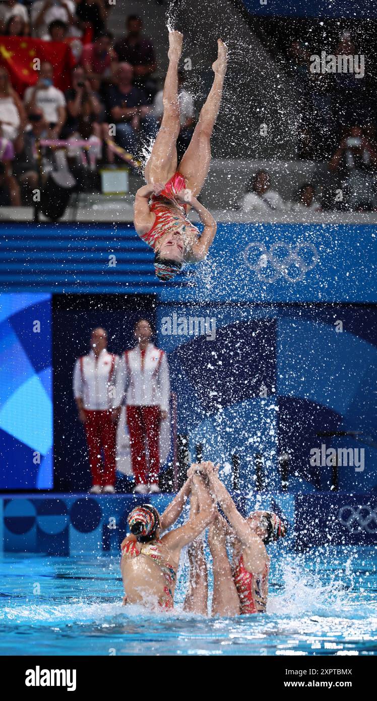 Members of China team perform during an artistic swimming team ...