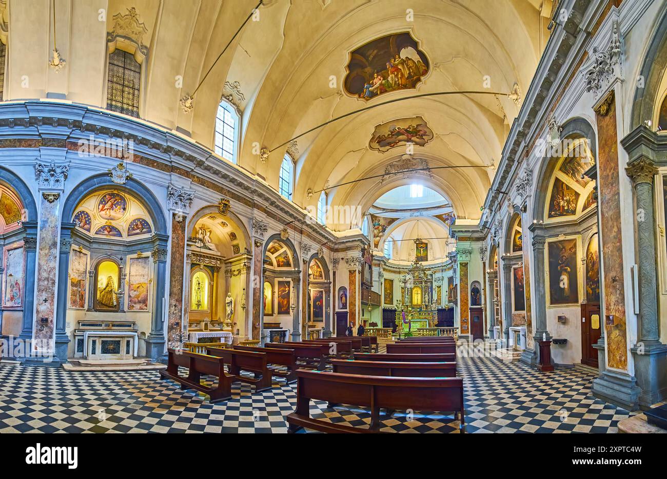 BERGAMO, ITALY - APRIL 7, 2022: Panorama of San Pancrazio Church ...