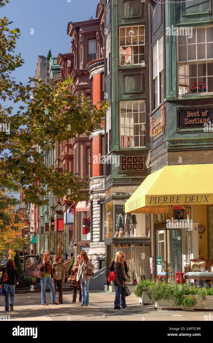 Newbury Street, Shopping, Boston, Massachusetts, USA Stock Photo - Alamy