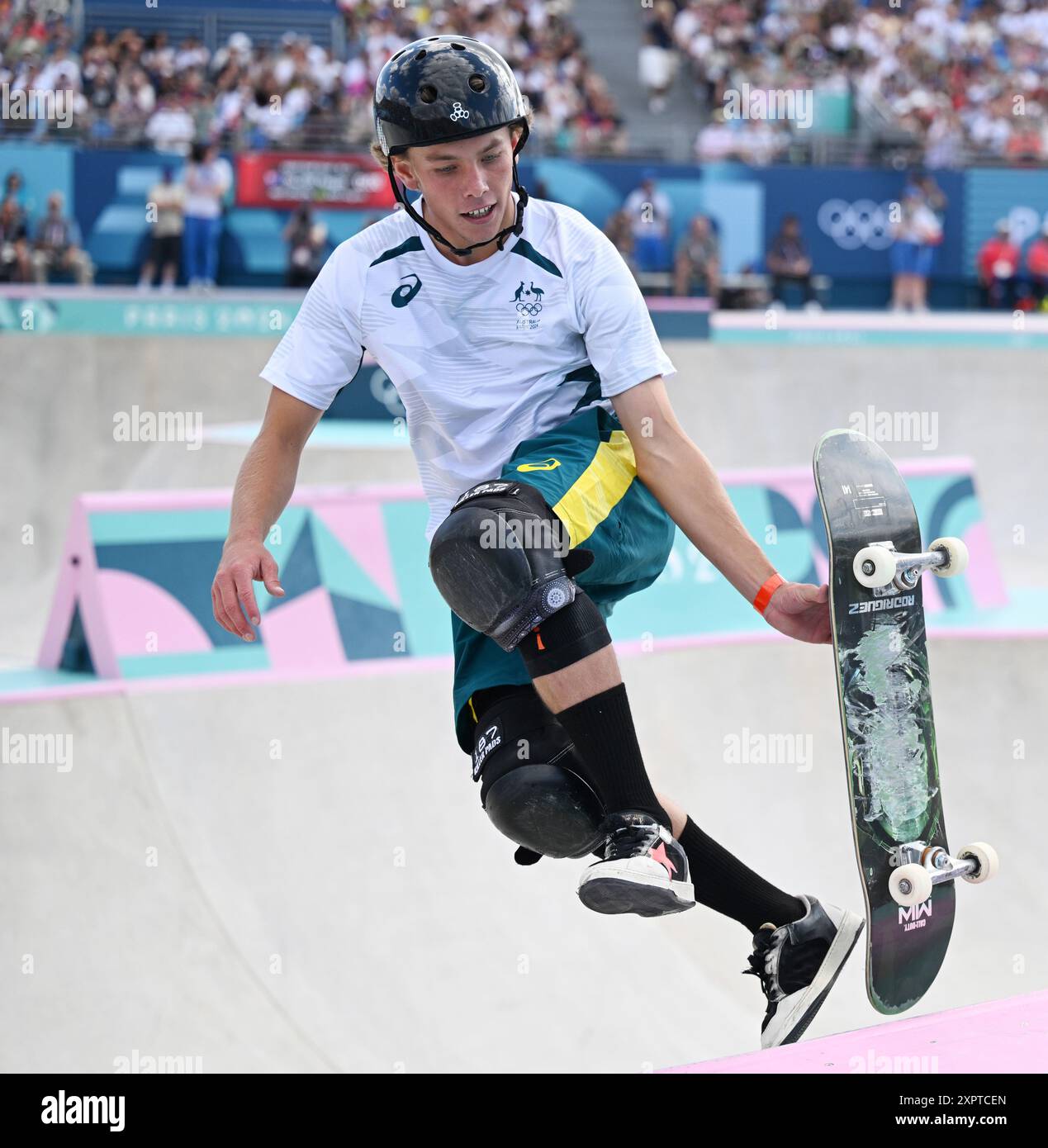 Paris, France. 7th Aug, 2024. Keegan Palmer of Australia competes ...