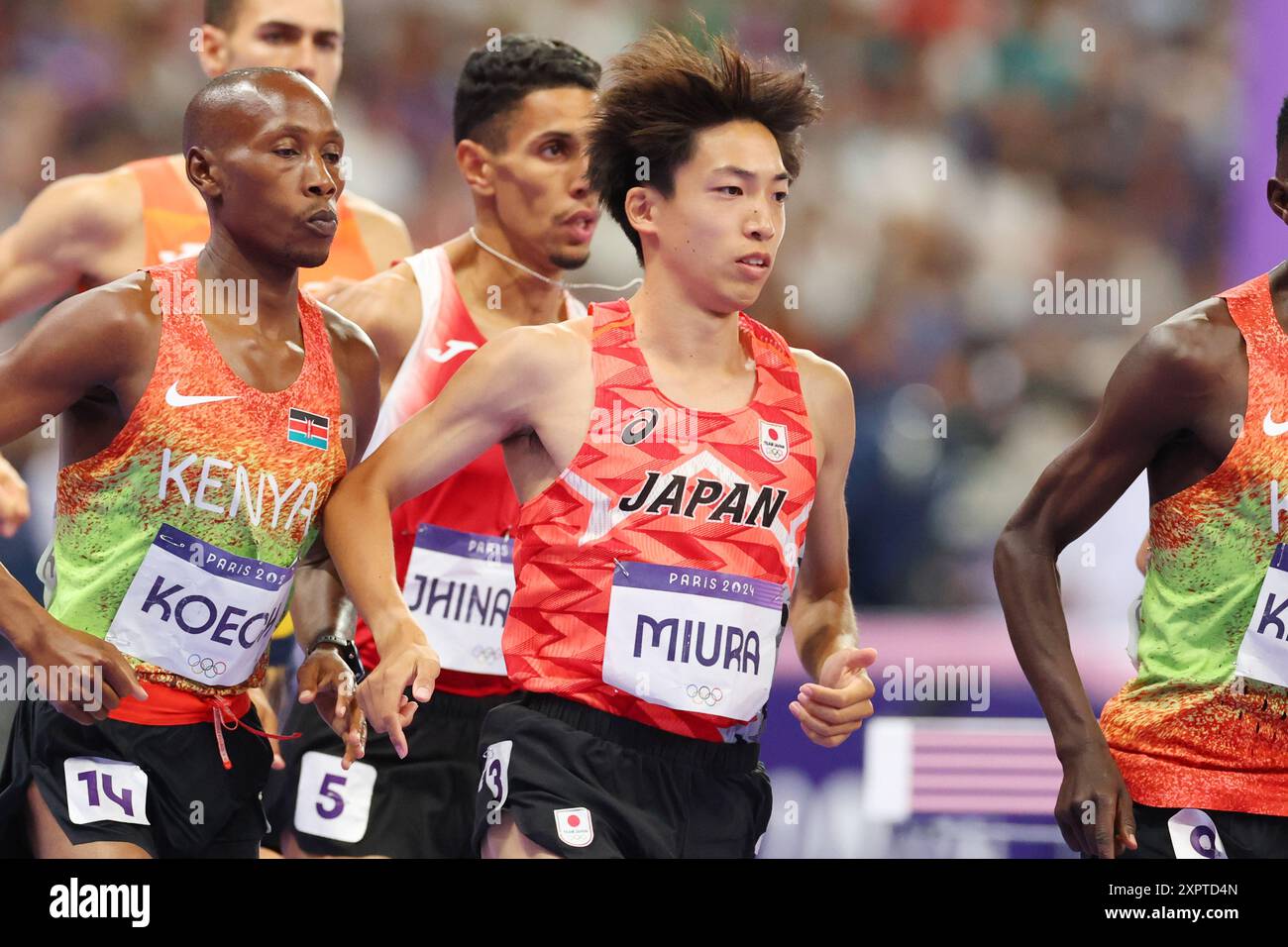 Saint-Denis, France. 7th Aug, 2024. Ryuji Miura (JPN) Athletics : Men's 3000m Steeplechase Final ...