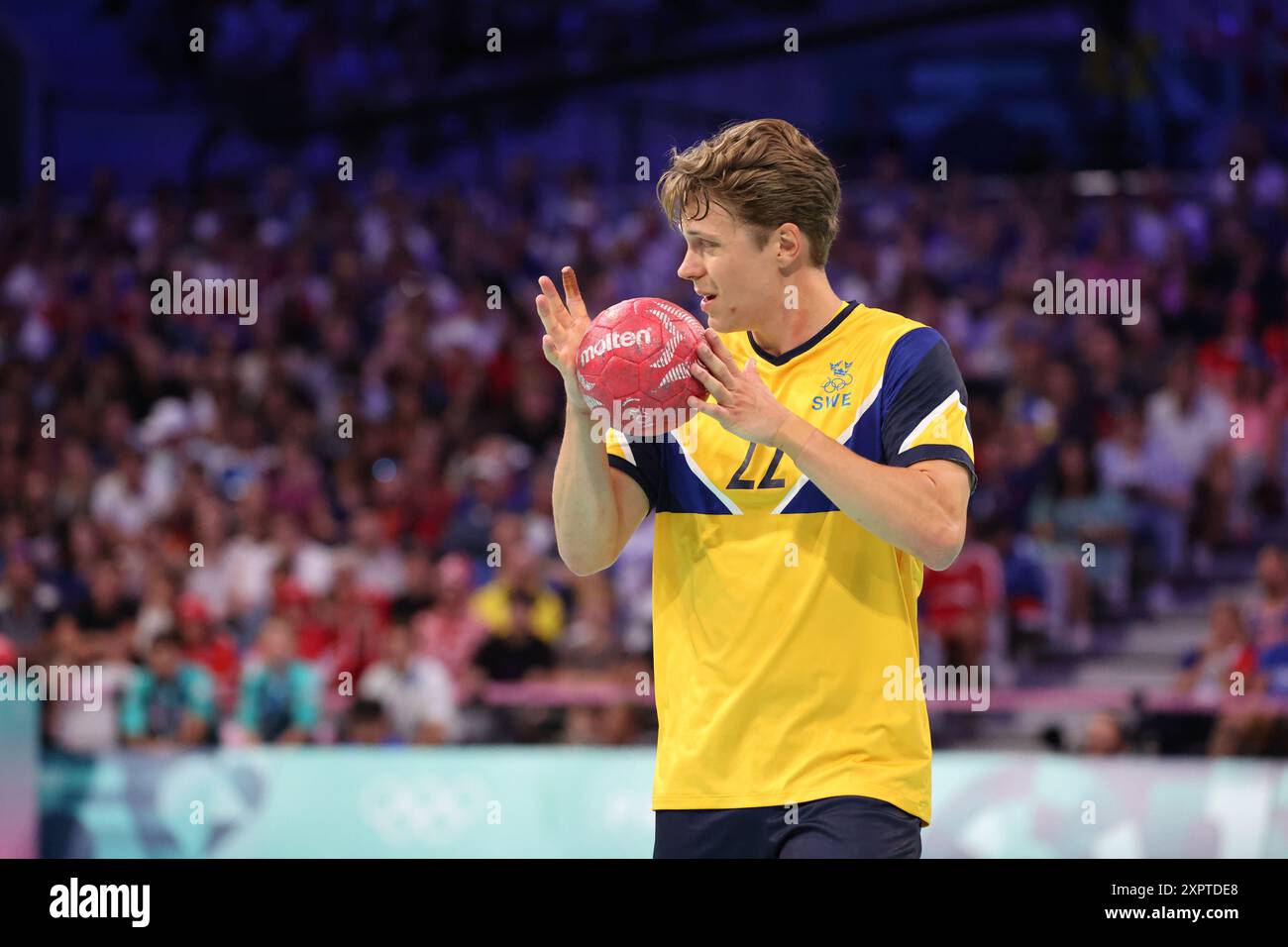 Lucas PELLAS (Sweden), Handball, Men's Quarterfinal between Denmark and ...