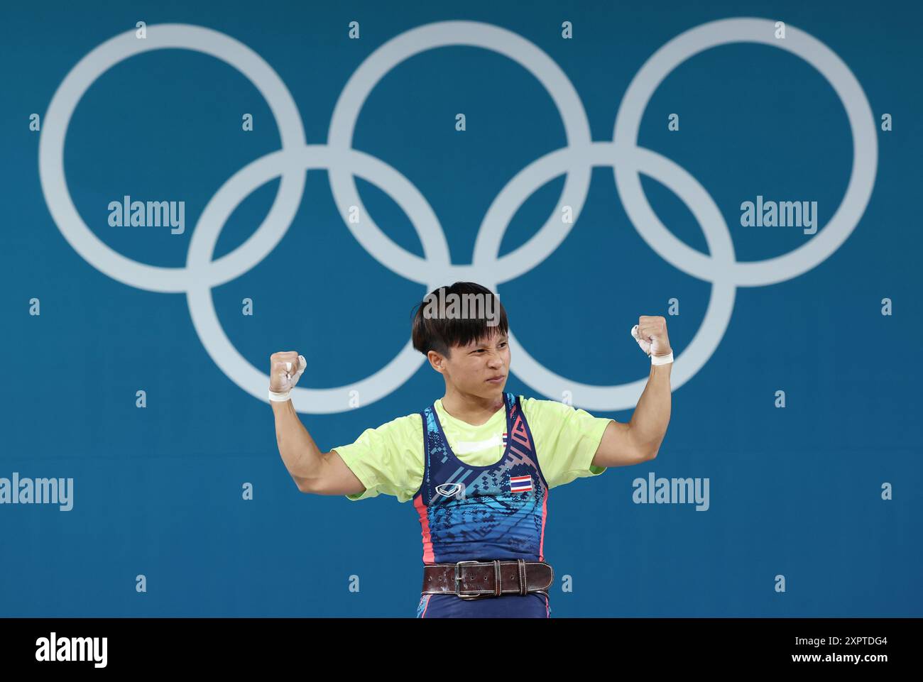 Paris, France. 7th Aug, 2024. Surodchana Khambao of Thailand reacts ...