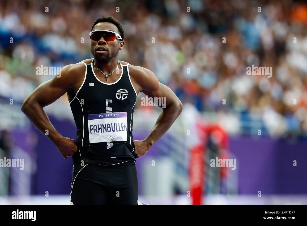 Joseph Fahnbulleh of Liberia competes during Men's 200m Semi-Final of ...