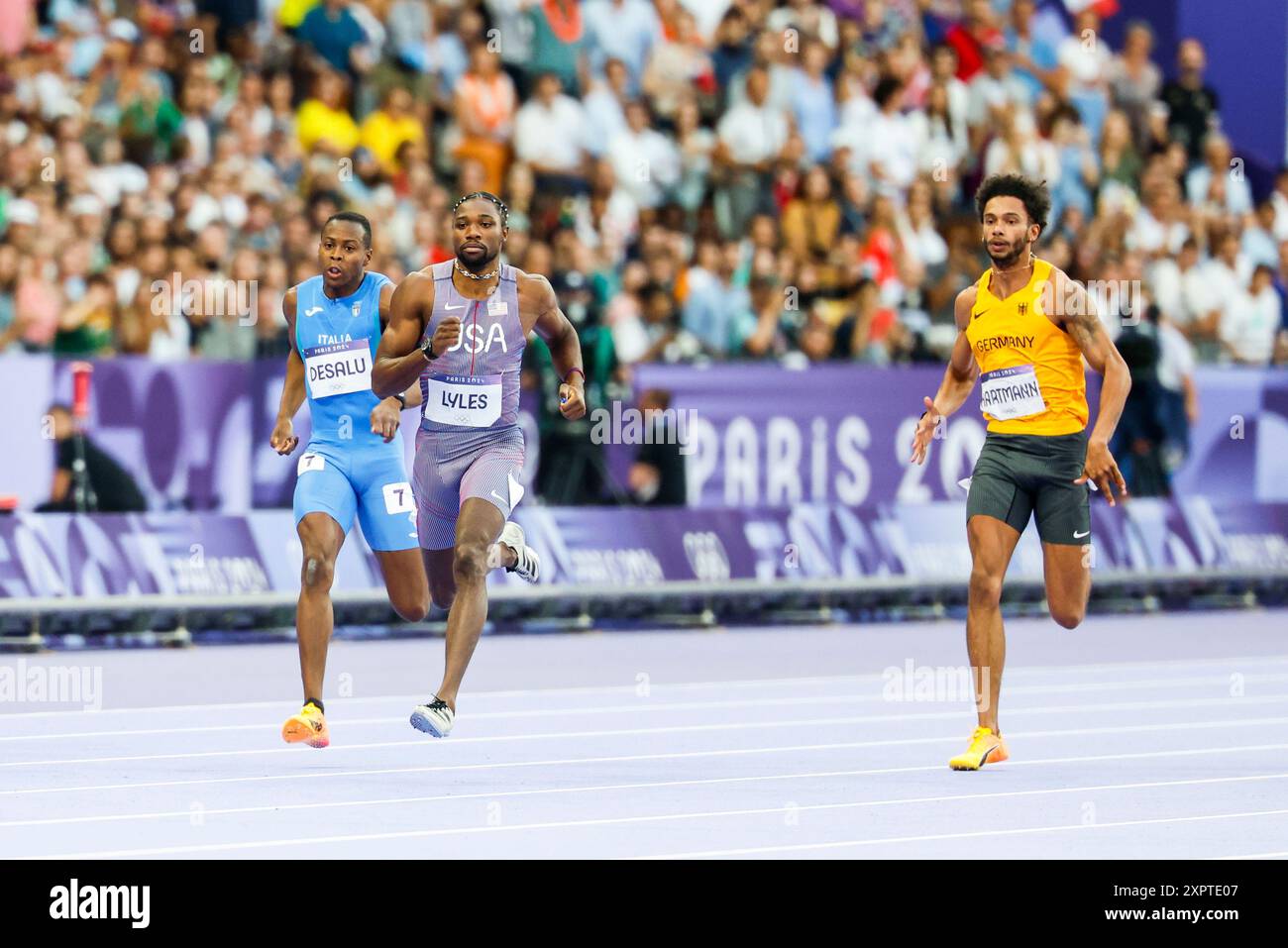 Noah Lyles of United States competes during Men's 200m Semi-Final of ...