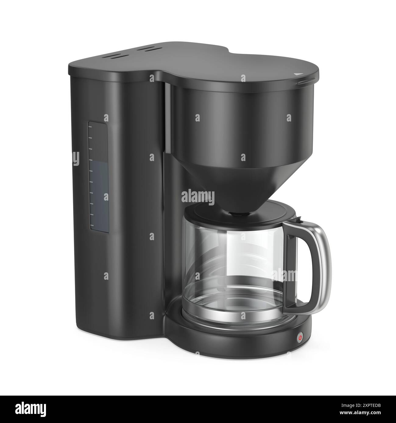 Black filter coffee maker on a white background Stock Photo - Alamy