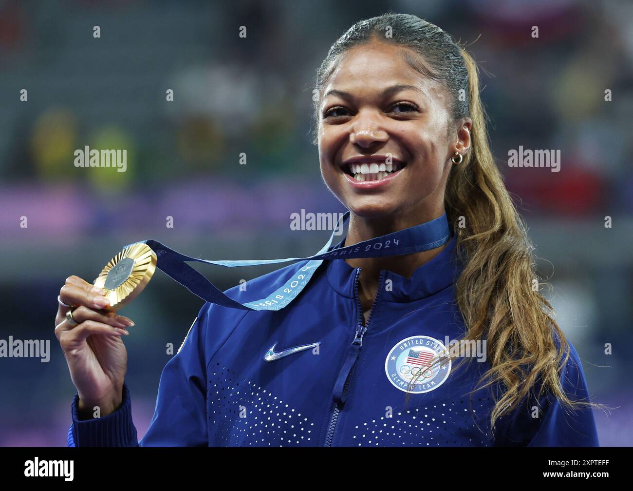 Paris, France. 07th Aug, 2024. Women's 200m Final gold medalist ...
