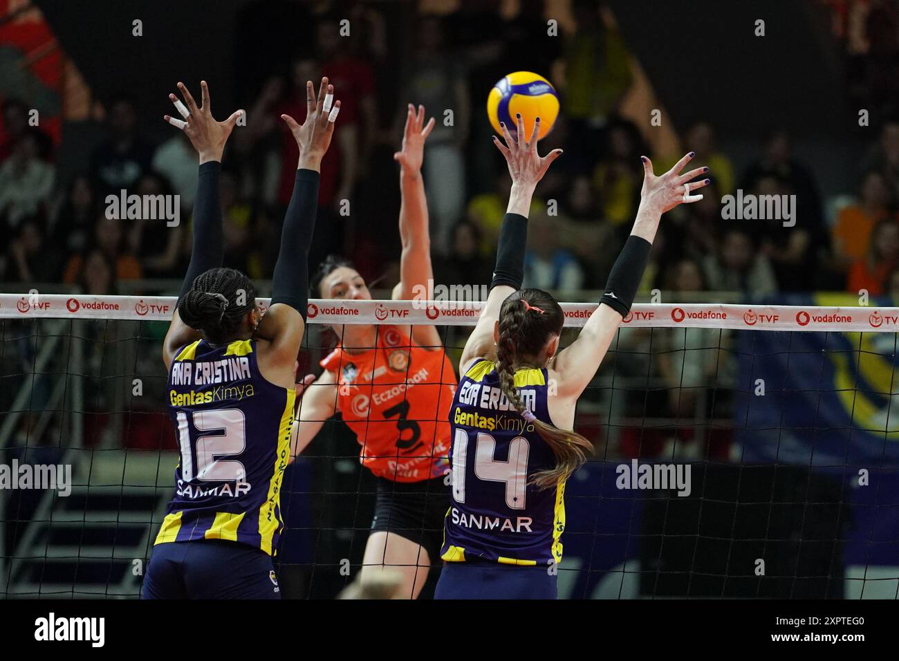 ISTANBUL, TURKIYE - APRIL 13, 2024: Ana Cristina Souza and Eda Erdem ...