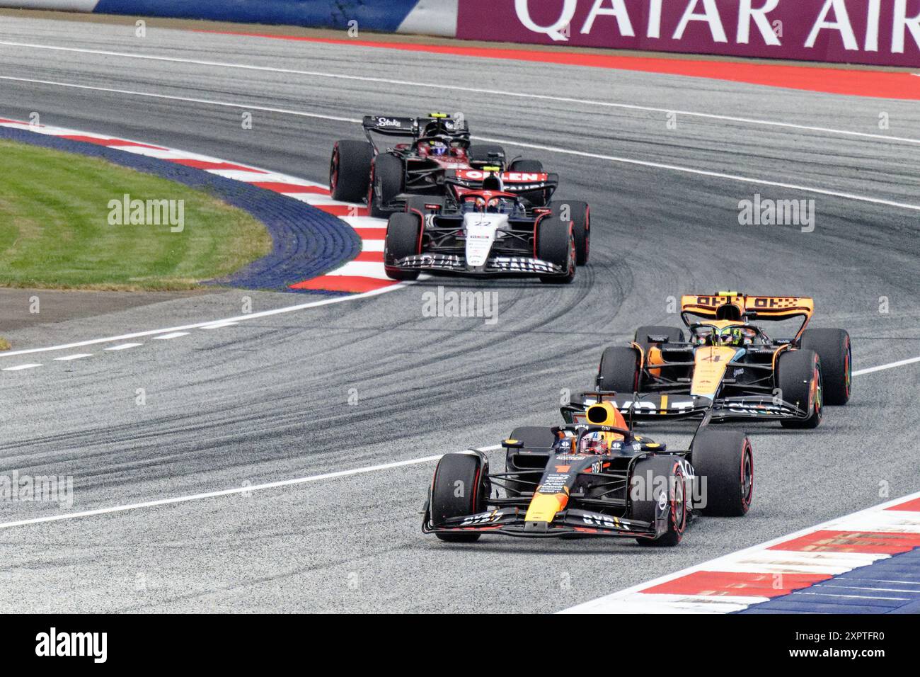 Lando Norris chasing Max Verstappen at Redbull Ring during Austrian F1 ...