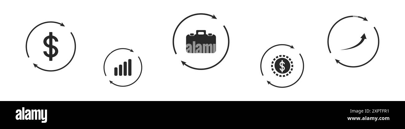 Set of business icons vector. Set of icons for work and business vector ...