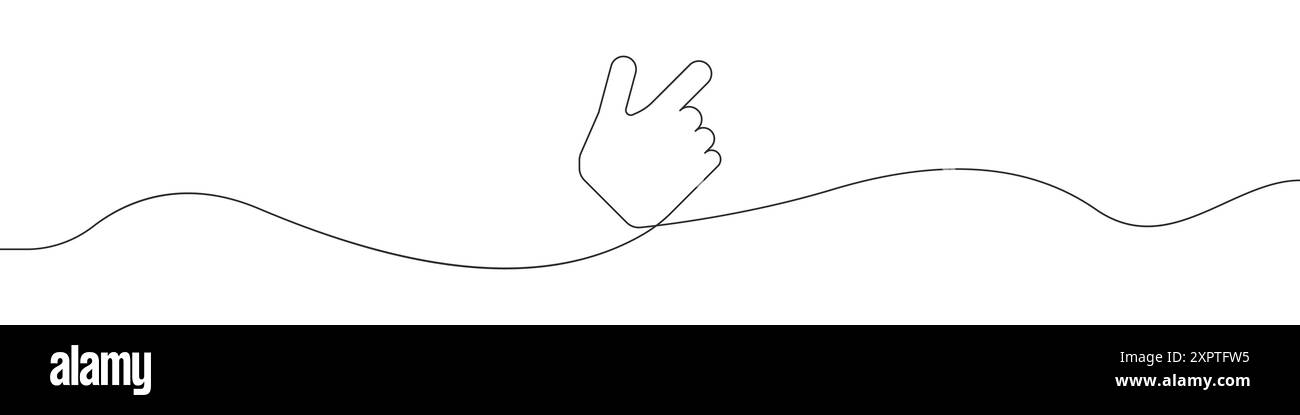 Hand icon line continuous drawing vector. One line Hand icon vector ...