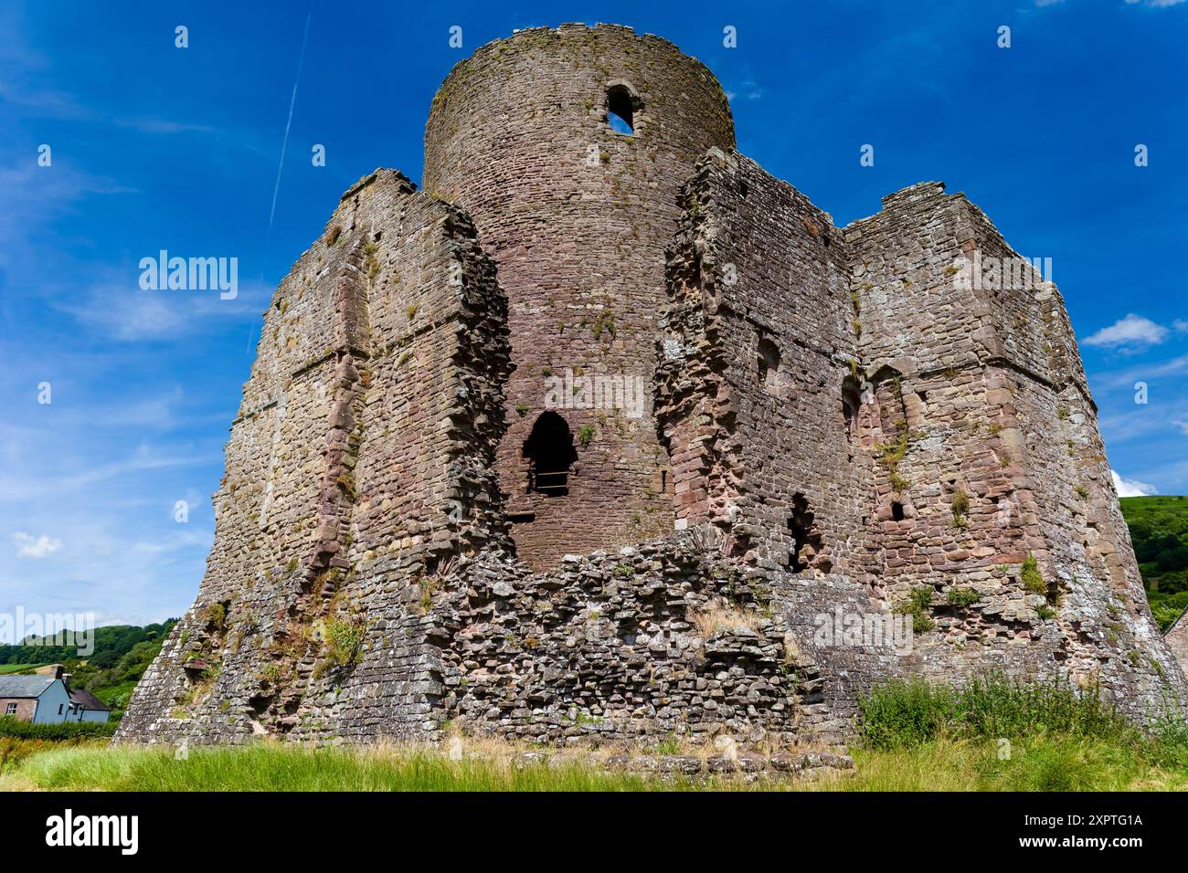 Ancient (11th century) ruins of Tretower Castle in Mid Wales Stock ...