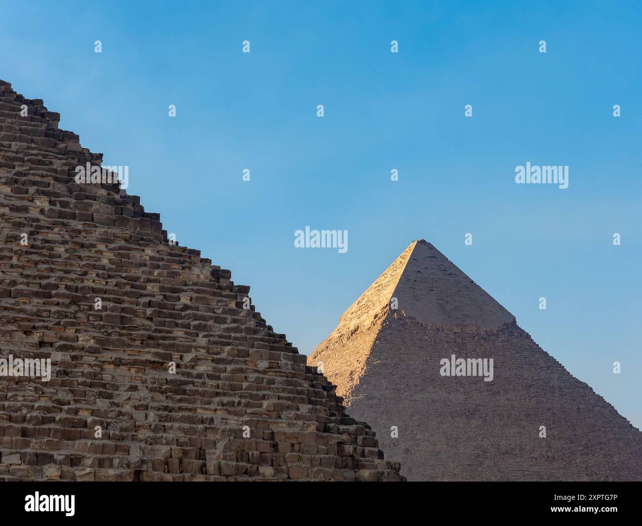 Panoramic view Pyramid of Giza , Keops and Kefren in El Cairo Egypt ...
