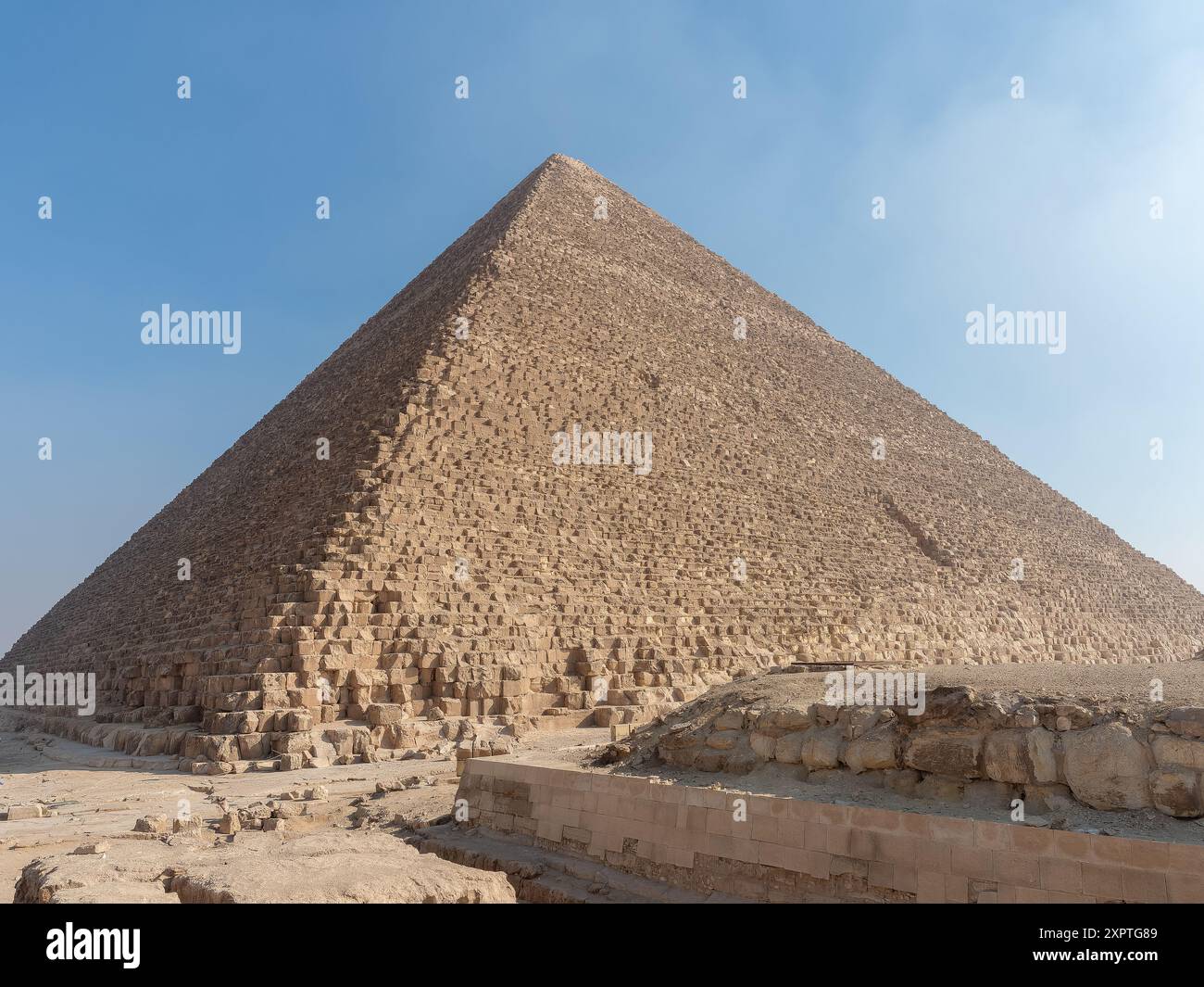 Panoramic view Pyramid of Giza , Keops in El Cairo Egypt Stock Photo ...