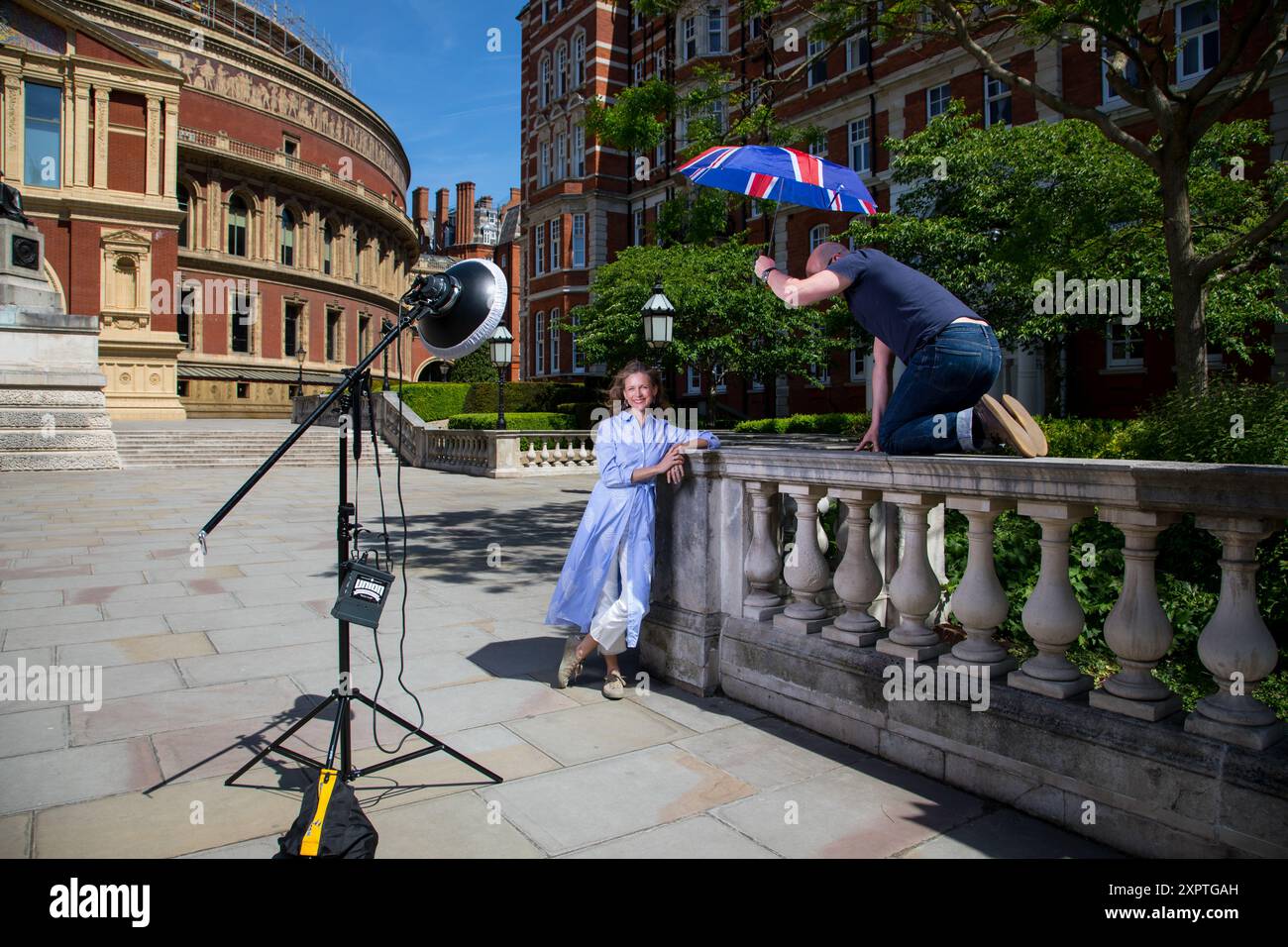 Katie Derham, photographed outside the Royal Albert Hall Stock Photo ...