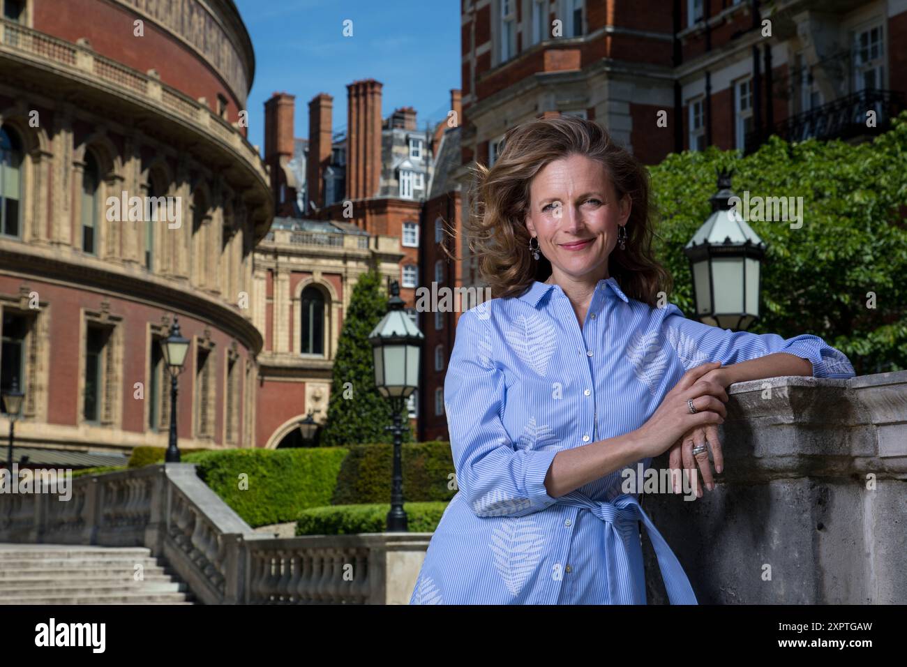 Katie Derham, photographed outside the Royal Albert Hall Stock Photo ...