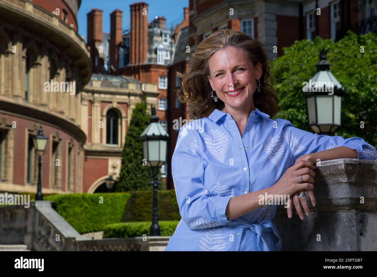Katie Derham, photographed outside the Royal Albert Hall Stock Photo ...