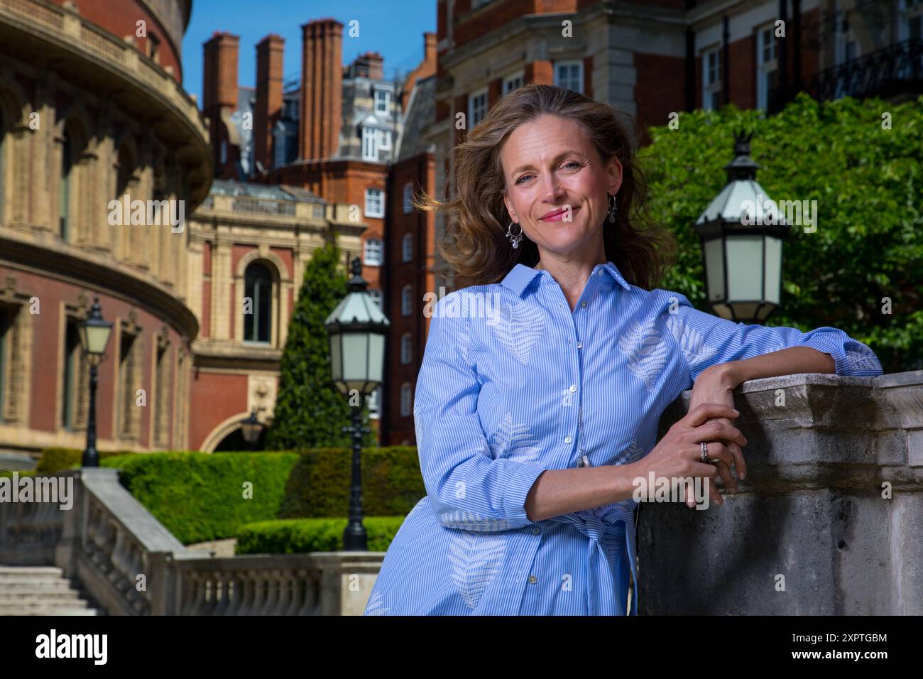 Katie Derham, photographed outside the Royal Albert Hall Stock Photo ...