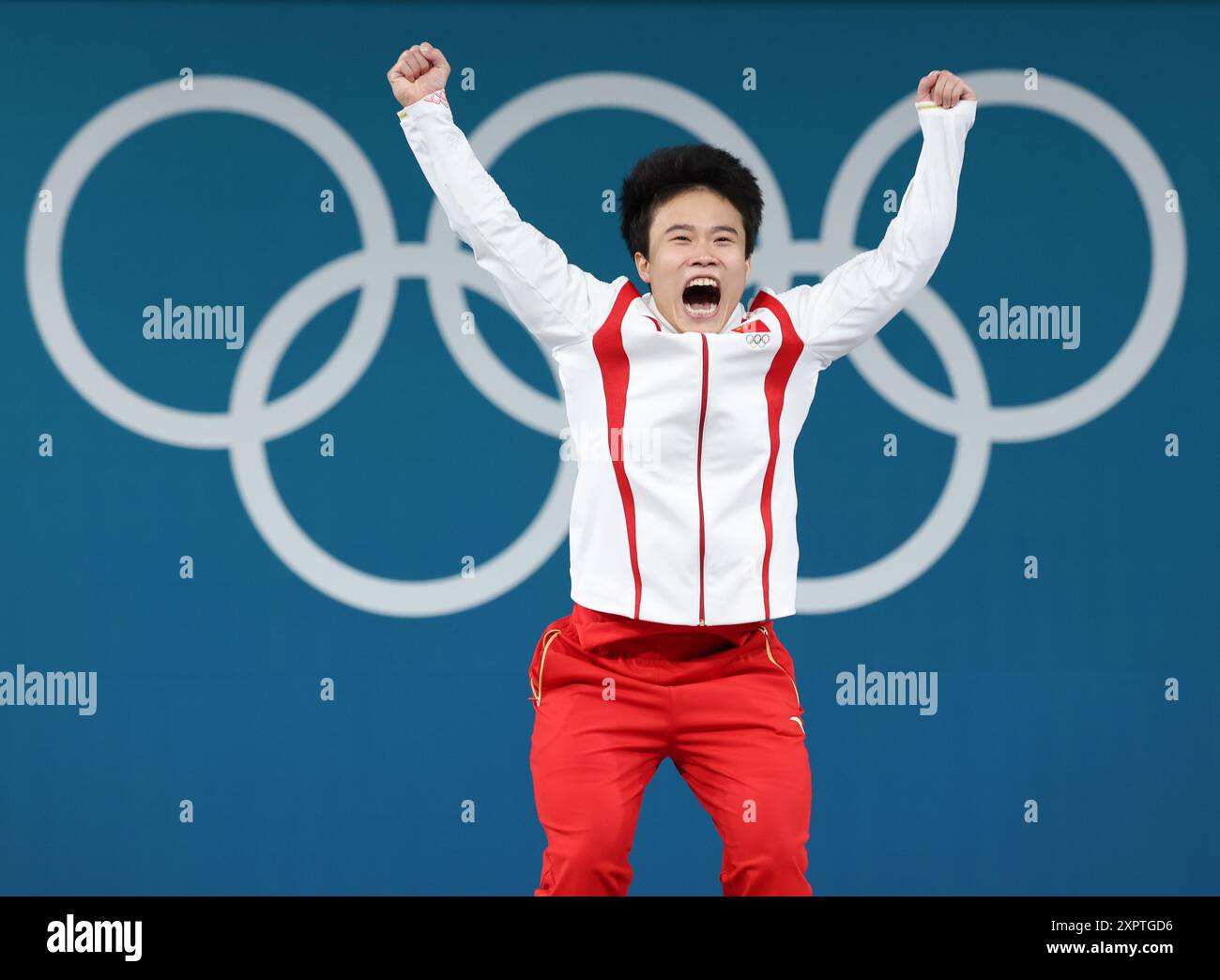 Paris, France. 7th Aug, 2024. Gold medalist Hou Zhihui of China ...