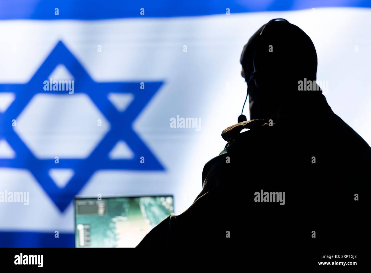 Israeli IDF army conducts tactical reconnaissance, utilizing laptop for ...