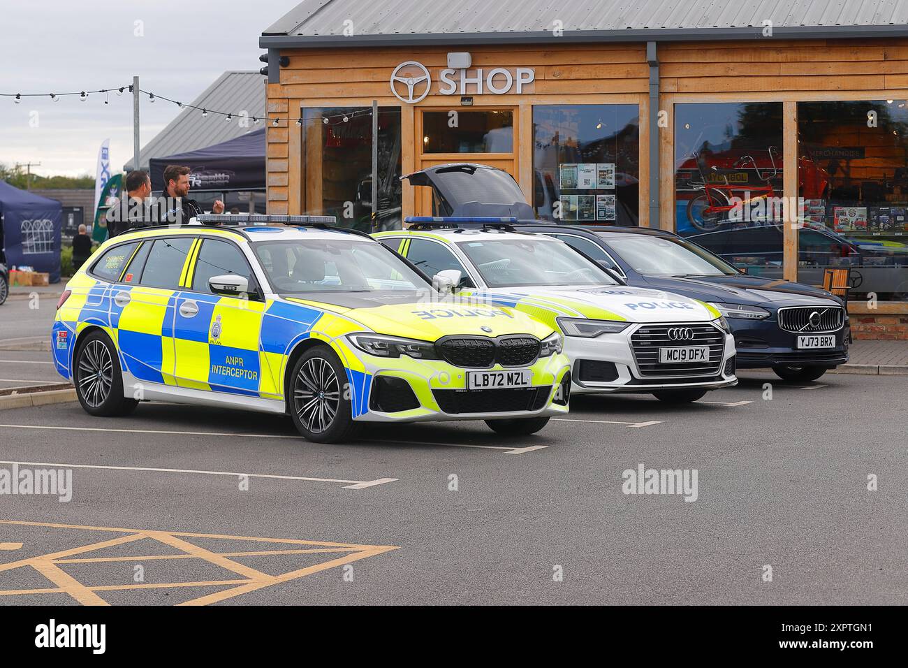 Police vehicles on display at the Cops & Cars Show at The Motorist in ...
