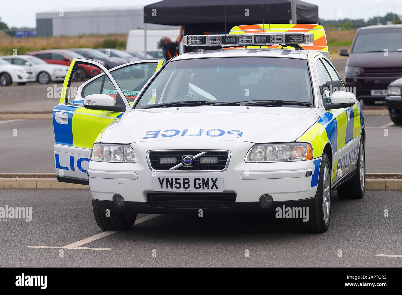 A Volvo S60 T5 police car of South Yorkshire Police Force on show at ...
