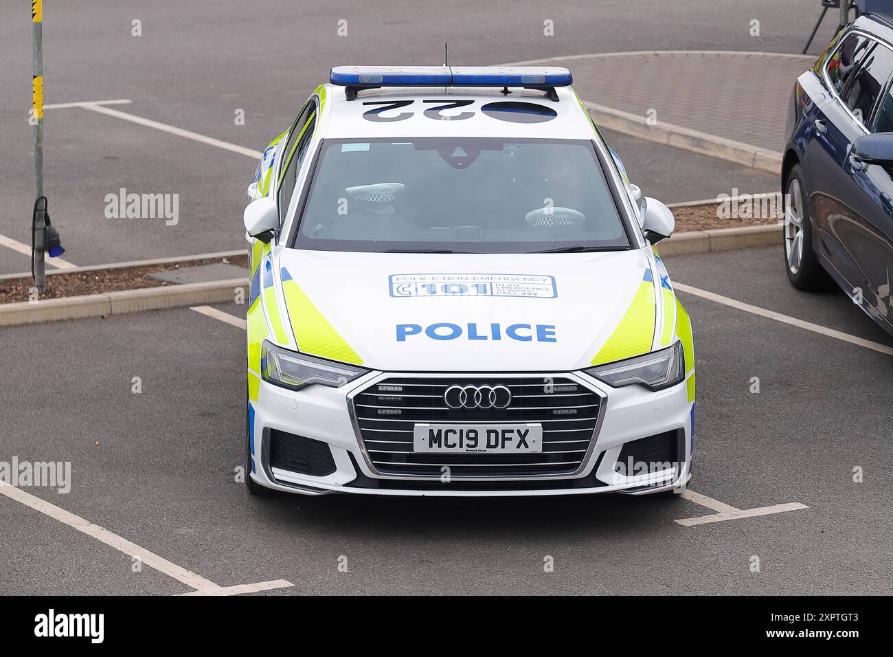 An Audi Police car from West Mercia Police Force on show at Cops & Cars ...
