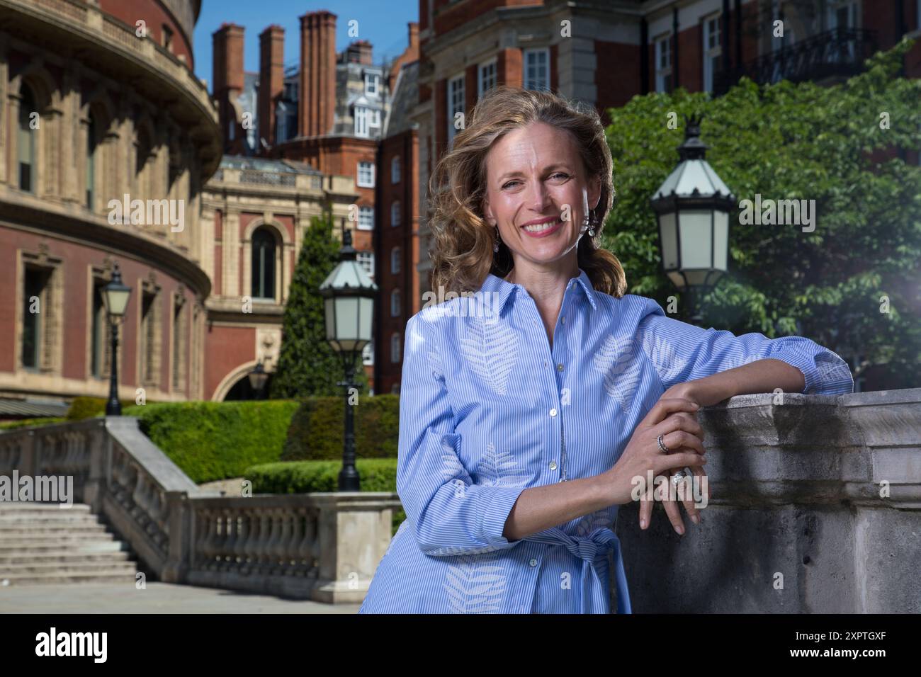 Katie Derham, photographed outside the Royal Albert Hall Stock Photo ...