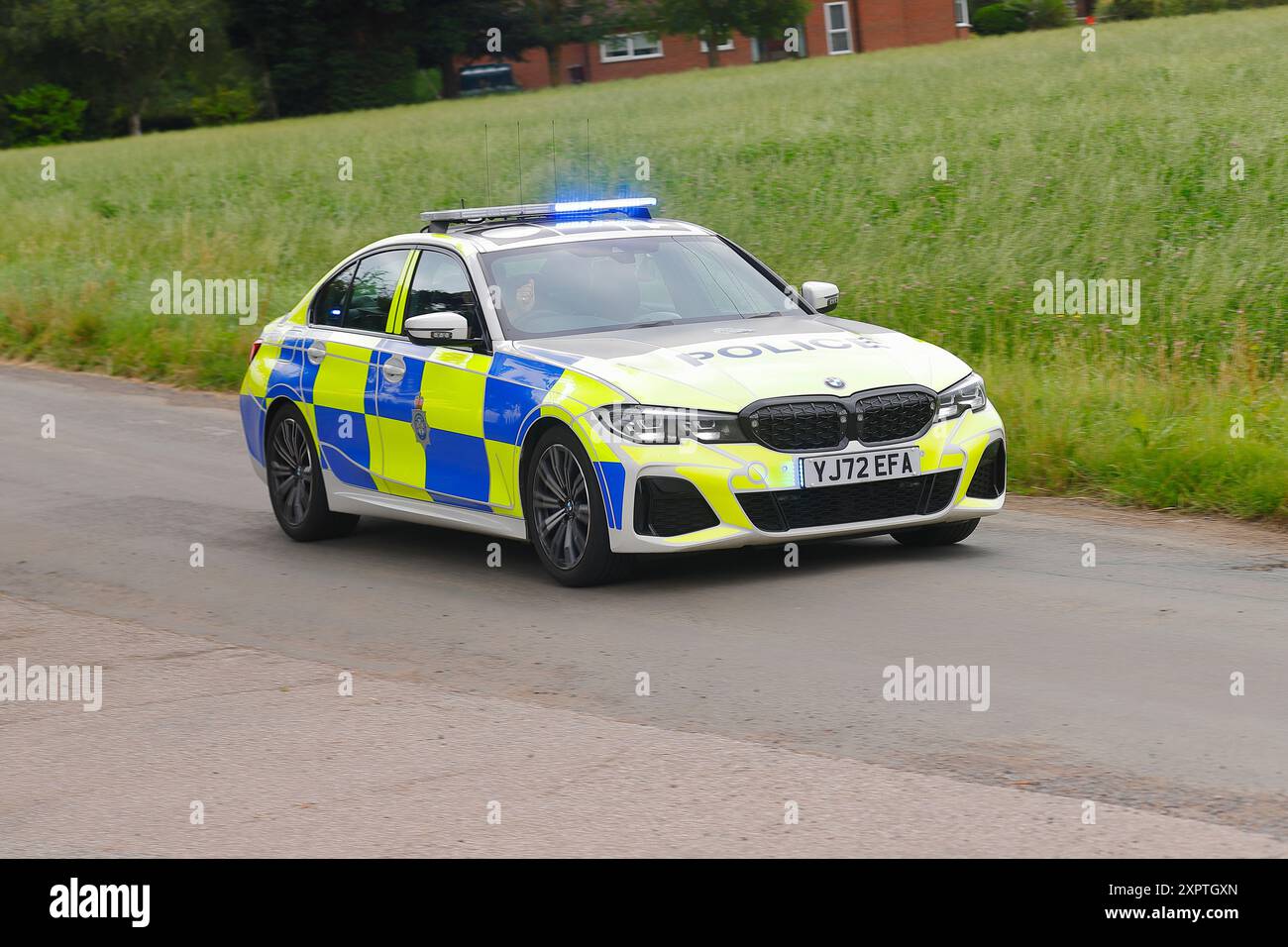 A police car from north Yorkshire Police Force seen arriving at the ...
