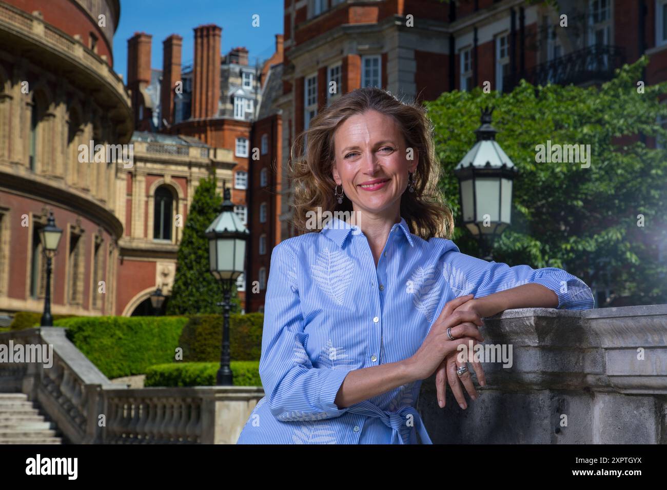 Katie Derham, photographed outside the Royal Albert Hall Stock Photo ...