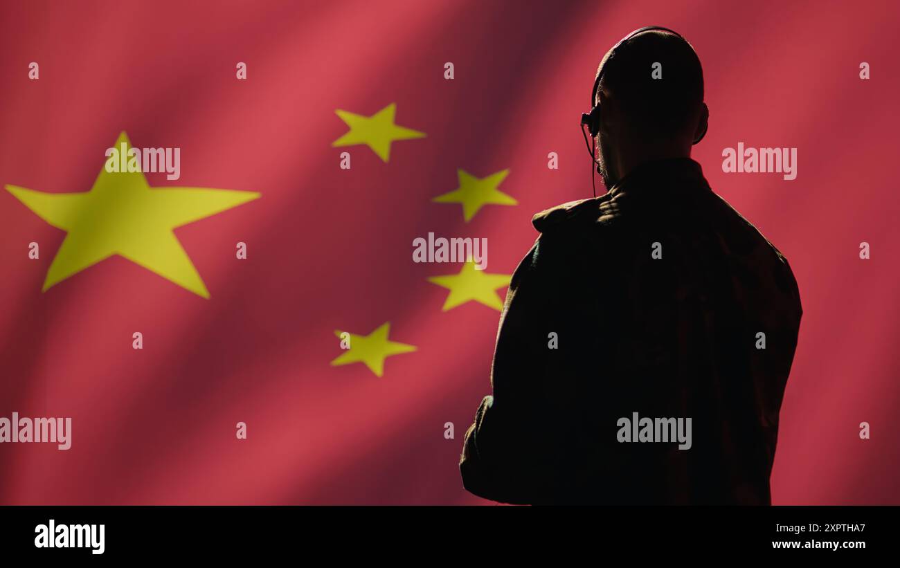 Military dispatcher providing informations for troops on war front ...