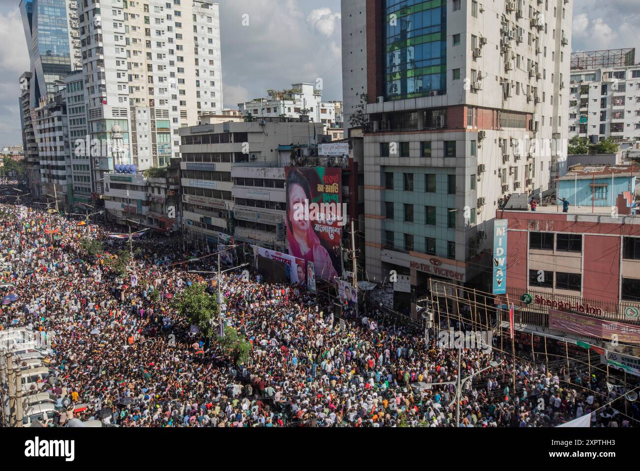 Bangladesh National Party (BNP) supporters gather at their party office ...