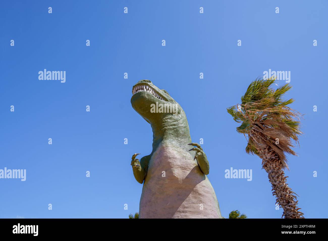 Cabazon, California, USA: April 6, 2019: Looking up at a tall ...