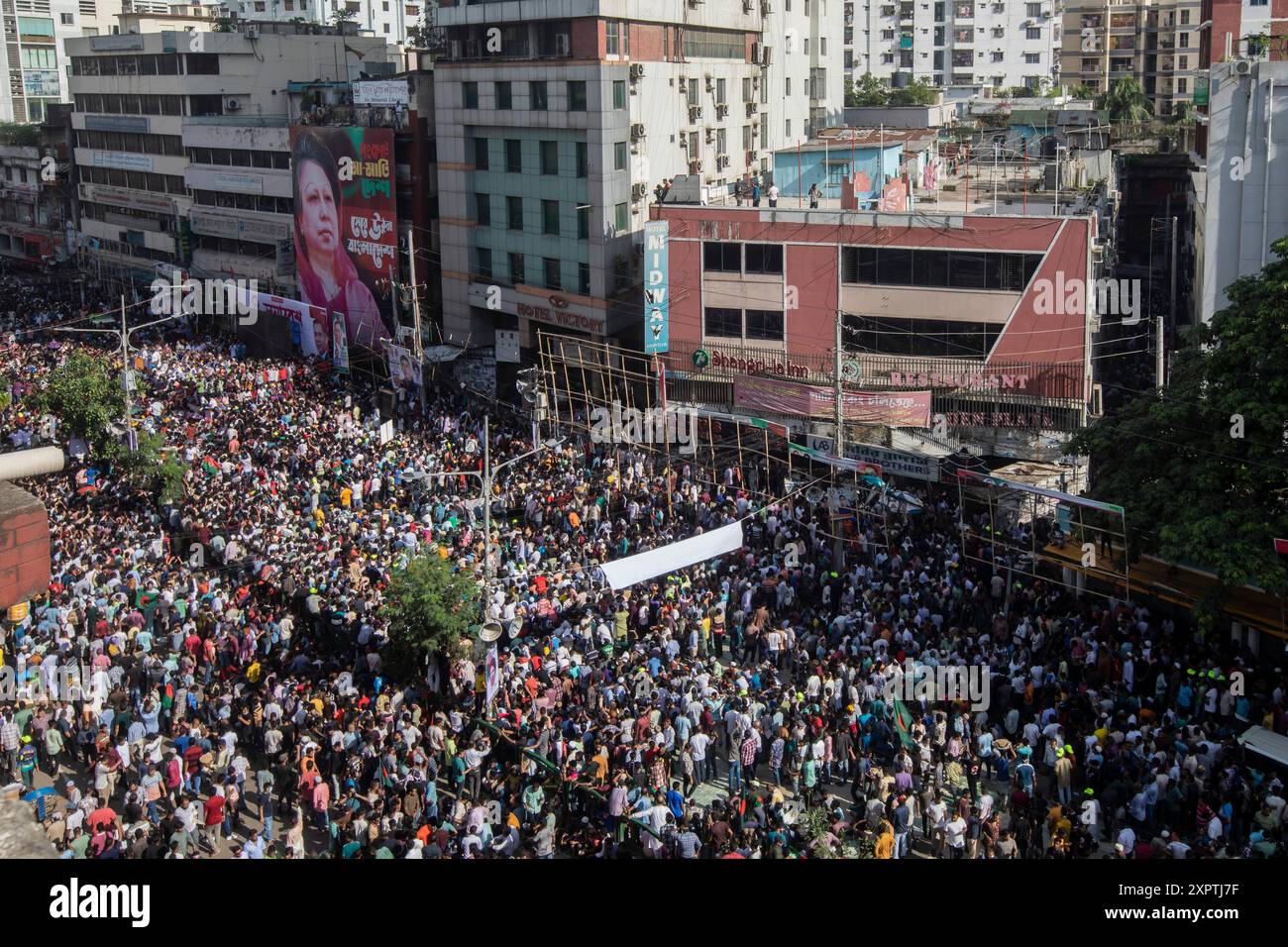 Bangladesh National Party (BNP) supporters gather at their party office ...