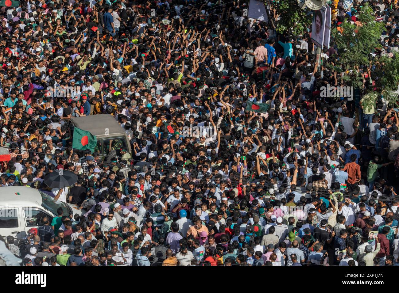 Bangladesh National Party (BNP) supporters gather at their party office ...