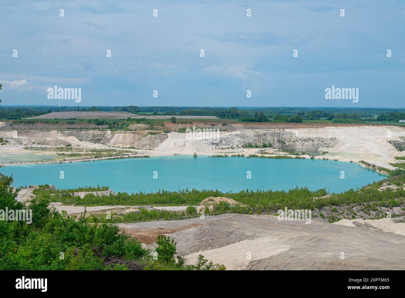 The beautiful landscape of Faxe limestone quarry in Denmark Stock Photo ...