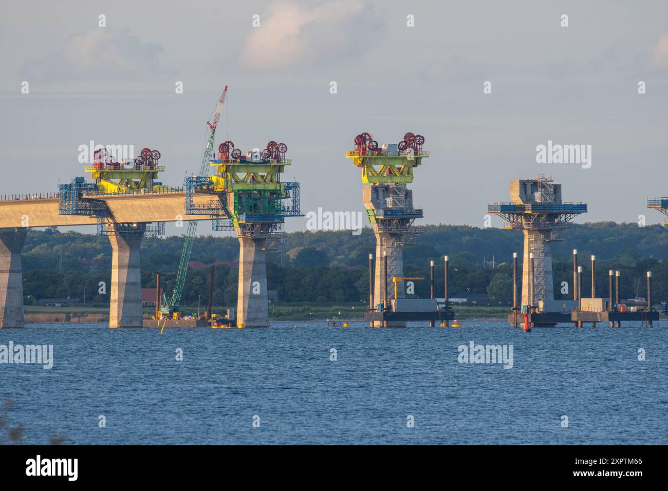 Construction site of the new Storstrommen Bridge near Vordingborg in ...