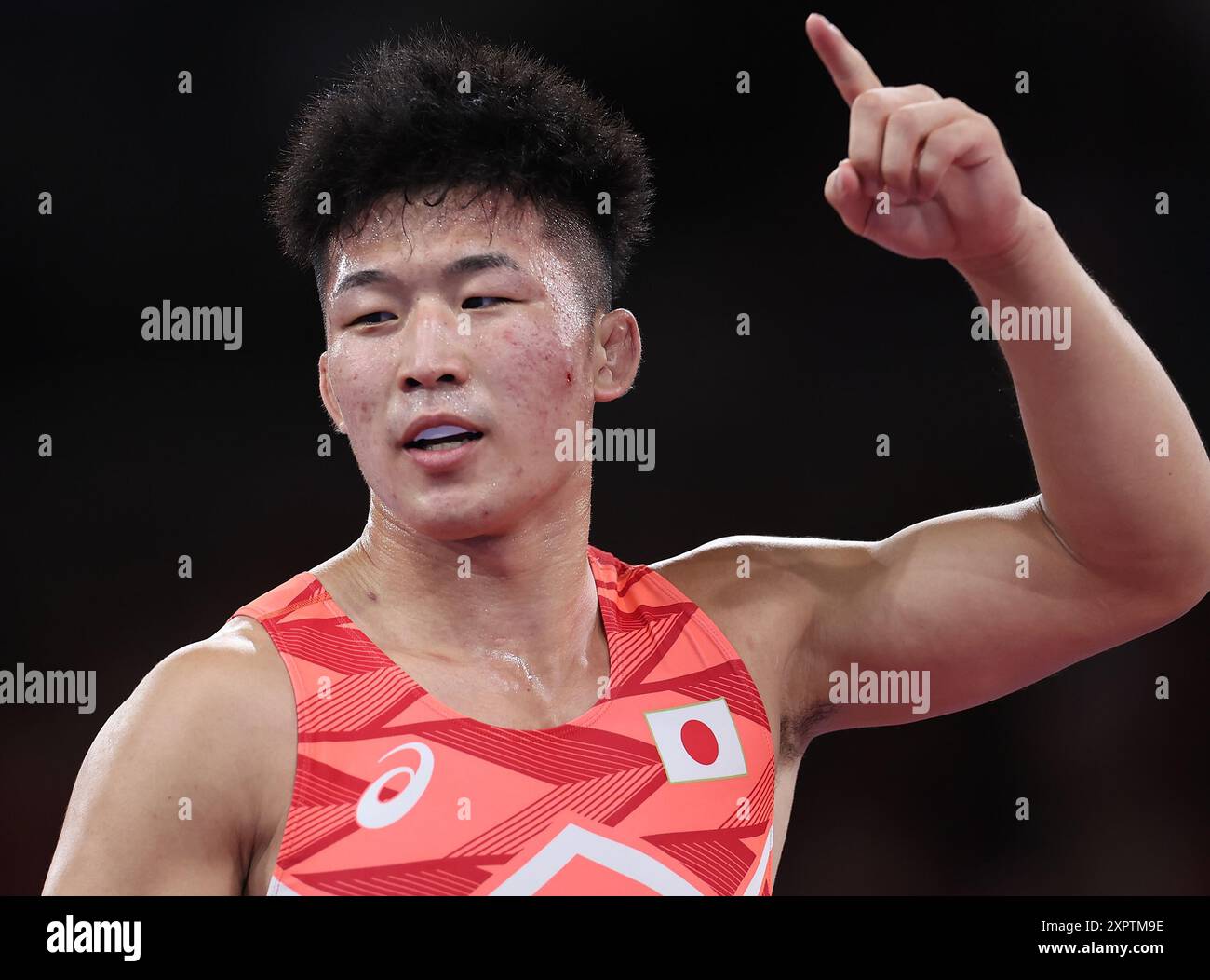 Paris, France. 7th Aug, 2024. Kusaka Nao of Japan celebrates after ...